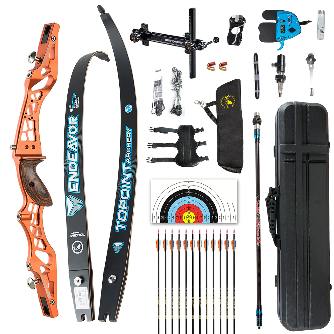 Topoint ILF Target Recurve Bow Package Unison Riser Endeavour Limbs 18 ...