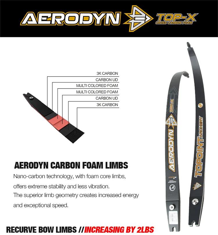 Topoint Aerodyn 3K High Modulus Carbon Foam Core ILF Limbs - topointarchery