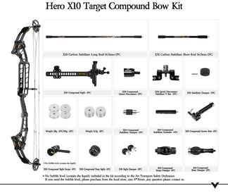 Sanlida Hero X10 Target Compound Bow Kit - topointarchery